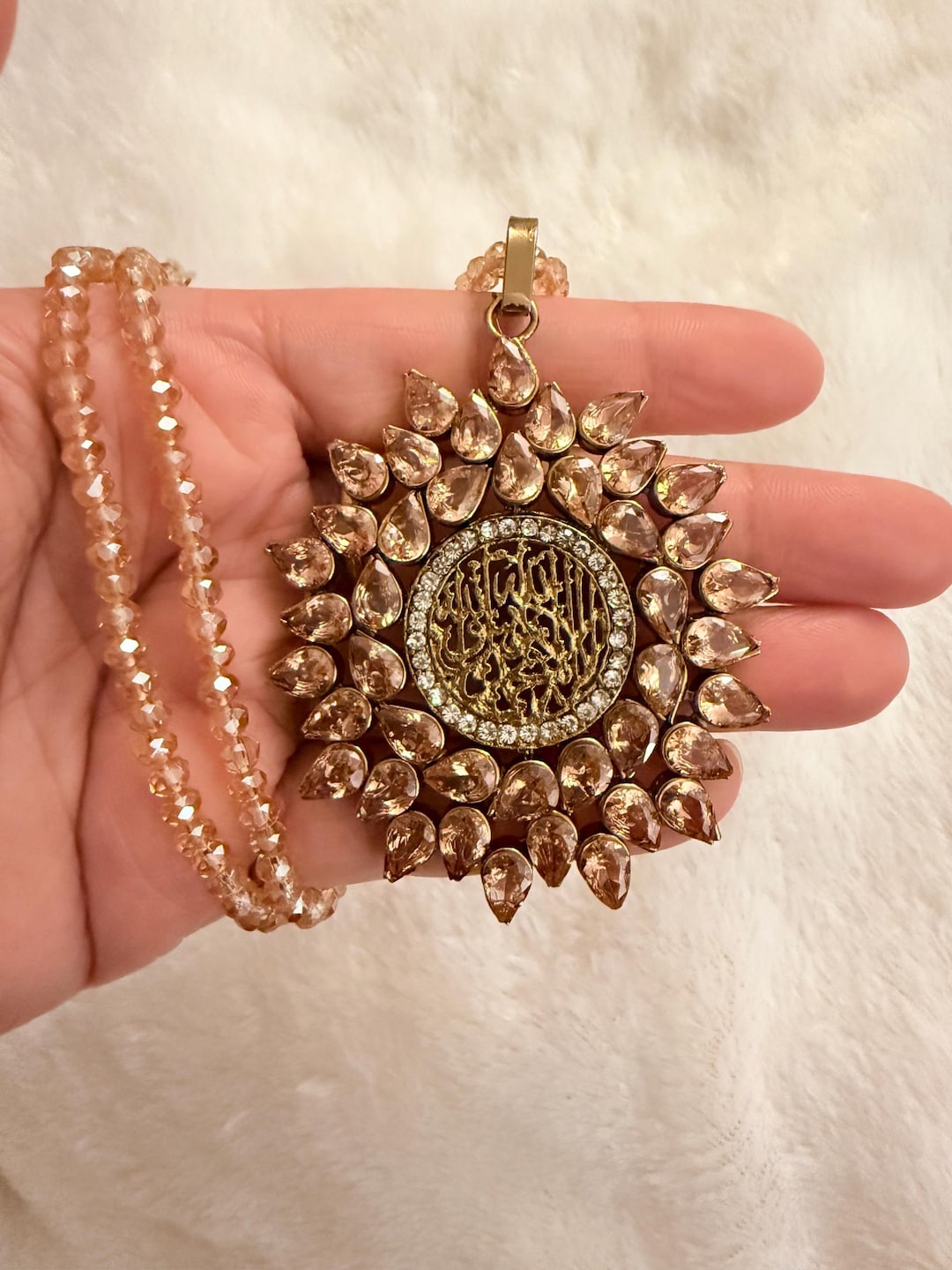 Kalma Locket Calligraphy Mala Necklace Pendant Indian Pakistani ...