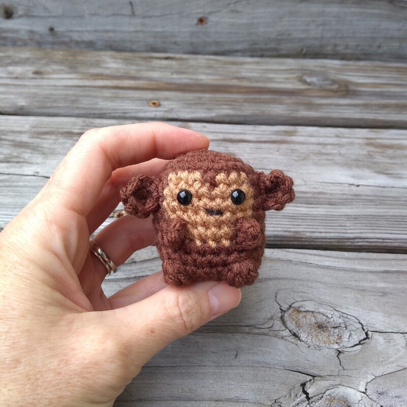Monkey Keychain - Etsy