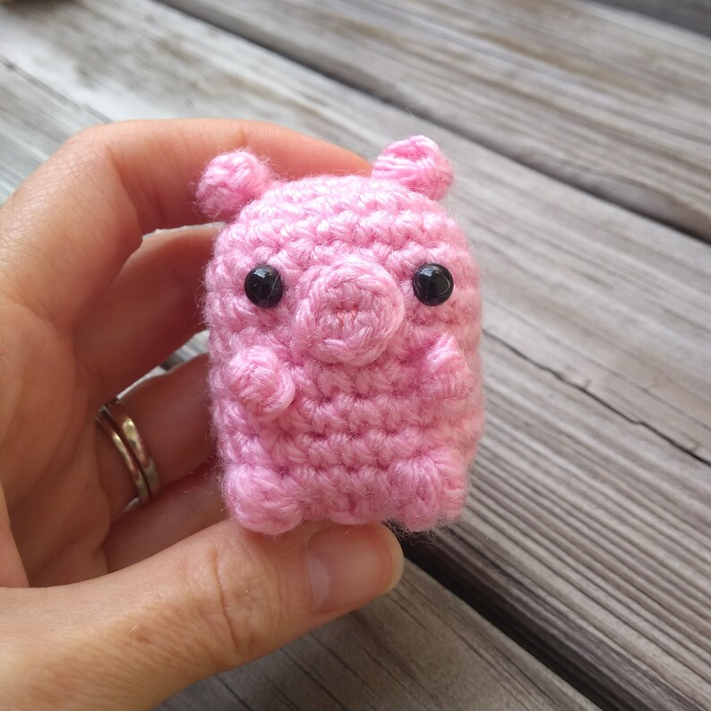 Mini Pig Plush | Pig Keychain | Crochet Pig | Bag Charm | Stuffed ...