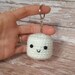 Marshmallow Keychain | Crochet Kawaii Plush Marshmallow | Bag Charm - Etsy