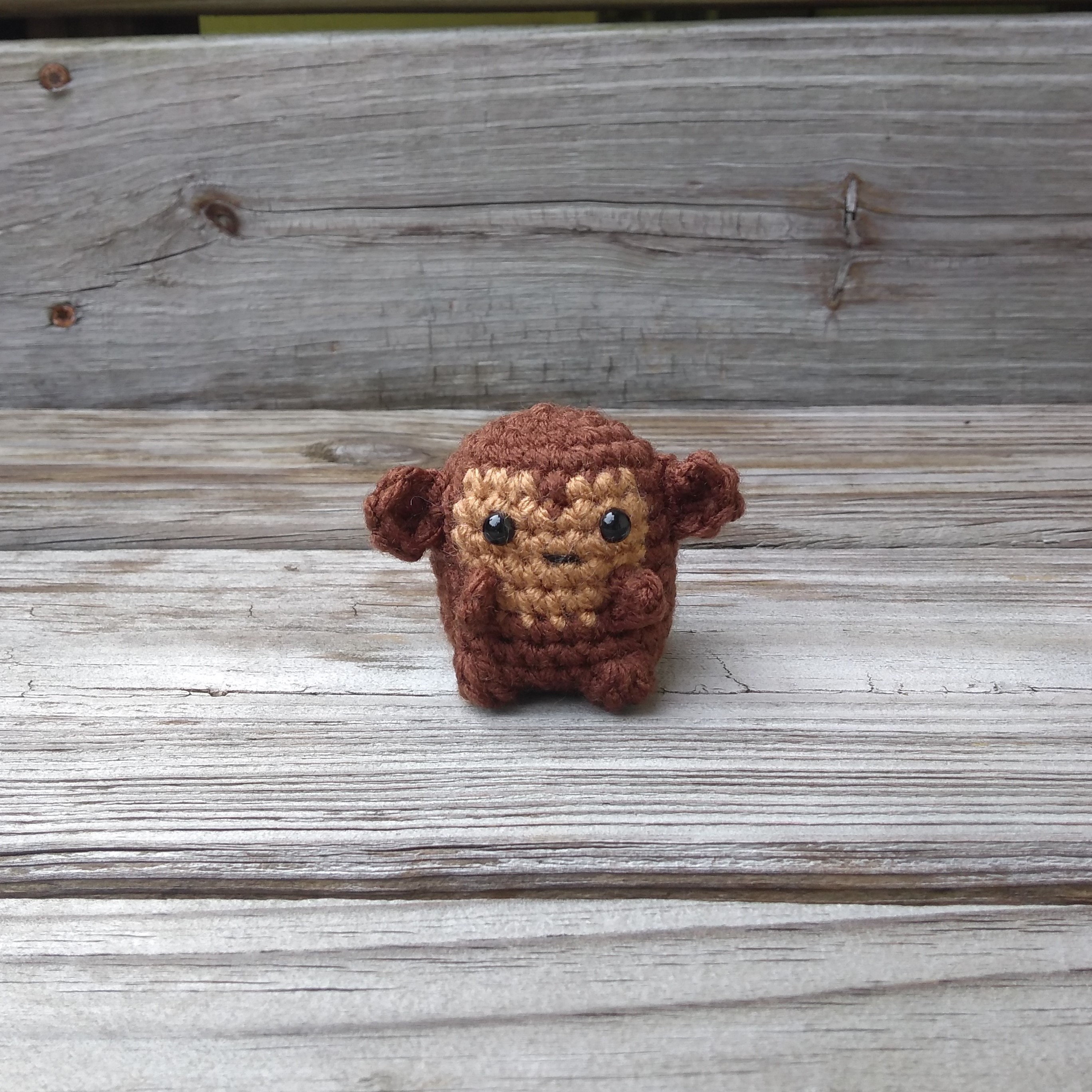 Mini crochet monkey Monkey keychain Monkey plush Bag | Etsy