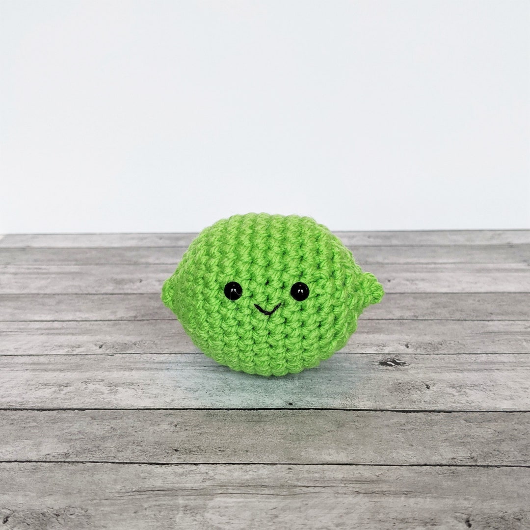 Crochet Lime Stress Ball Plush | Kawaii Lime | Amigurumi Fruit | Play ...