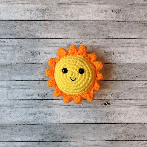 Crochet Sun Plush Kawaii Sun Summer Decor Sunshine Toy - Etsy