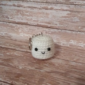 Marshmallow Keychain | Crochet Kawaii Plush Marshmallow | Bag Charm - Etsy