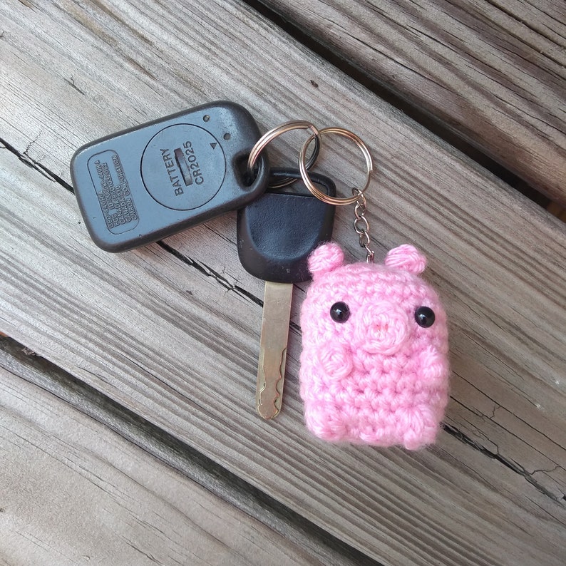 Mini Pig Plush | Pig Keychain | Crochet Pig | Bag Charm | Stuffed ...