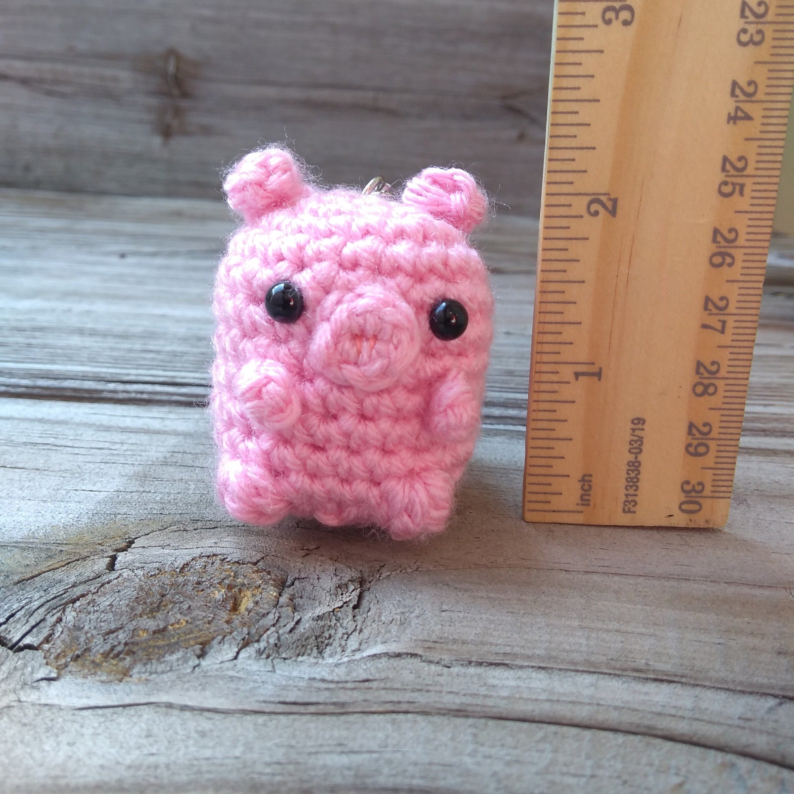 Mini Pig Plush Pig Keychain Crochet Pig Bag Charm - Etsy