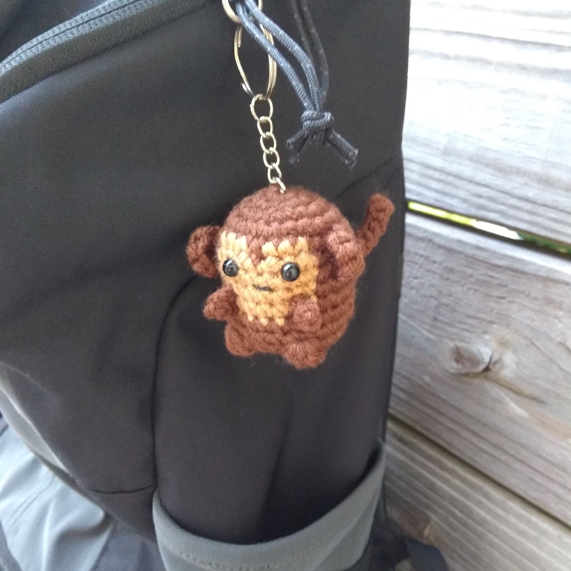 Mini crochet monkey Monkey keychain Monkey plush Bag | Etsy