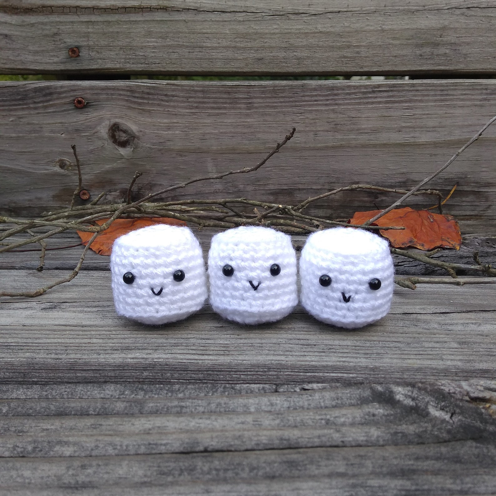 Marshmallow Keychain | Crochet Kawaii Plush Marshmallow | Bag Charm - Etsy