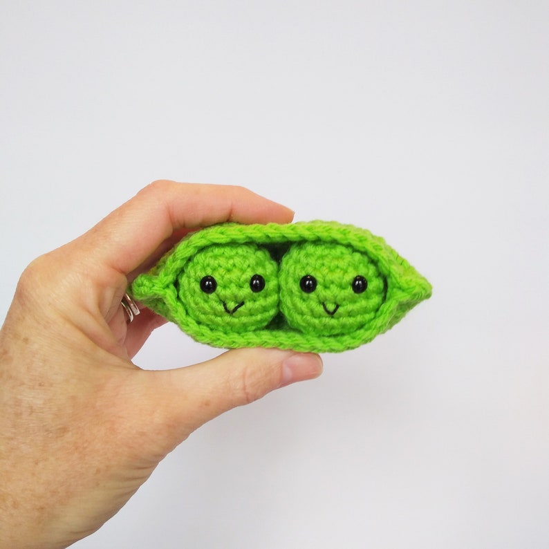 Crochet Pea Pod Plush Peas in a Pod Play Food Gift for - Etsy
