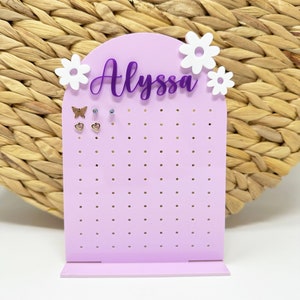 Earring Holder Personalized for Girl, Stud Earring Stand, Kids Gifts ...