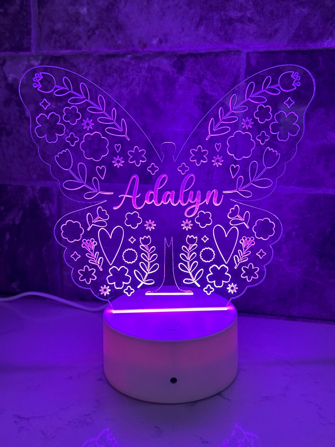 Personalized Butterfly Night Light | Custom LED Night Light | Friend ...