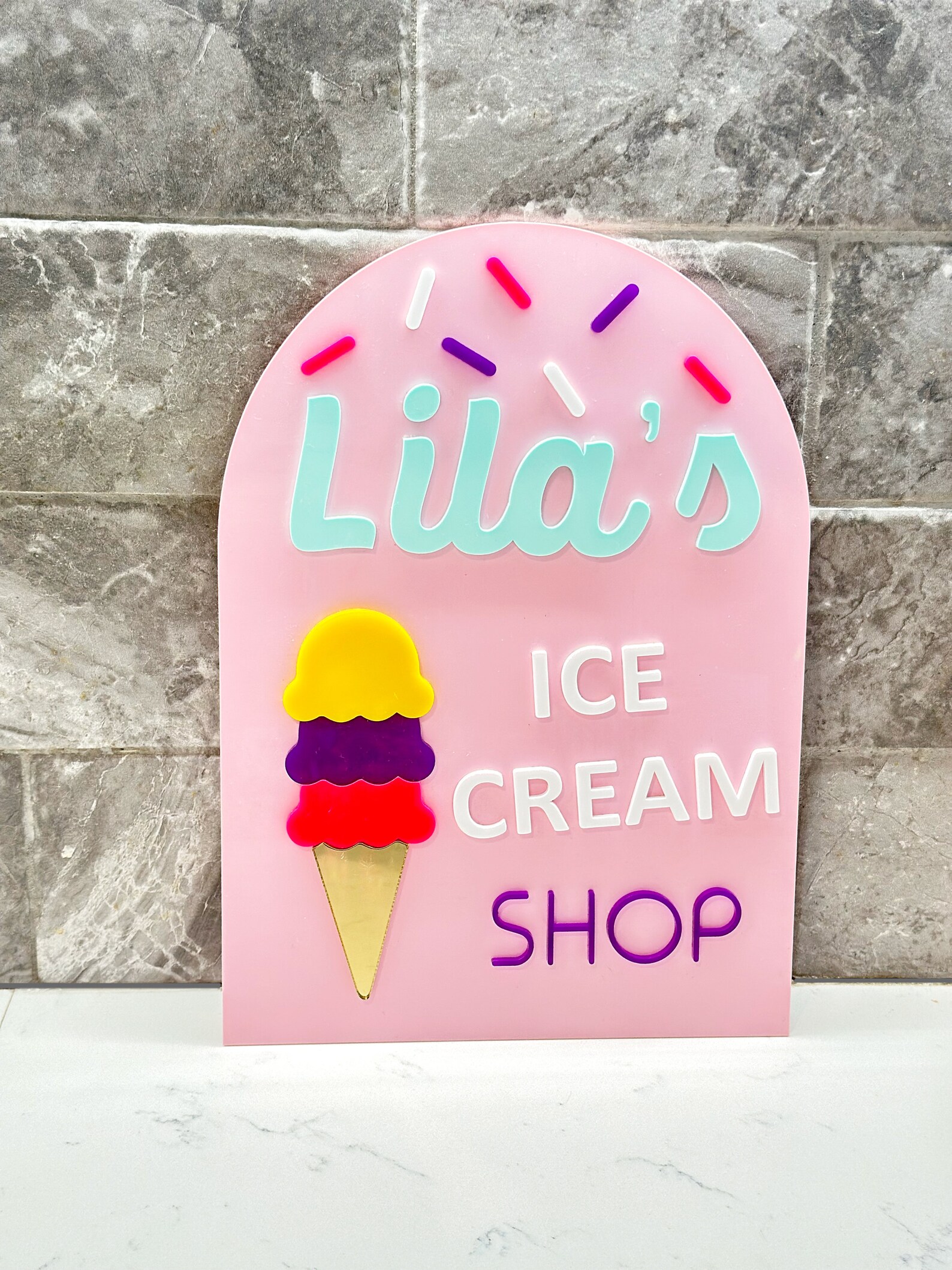 Ice Cream Party Decor | Ice Cream Sign | Personalized Birthday Sign ...