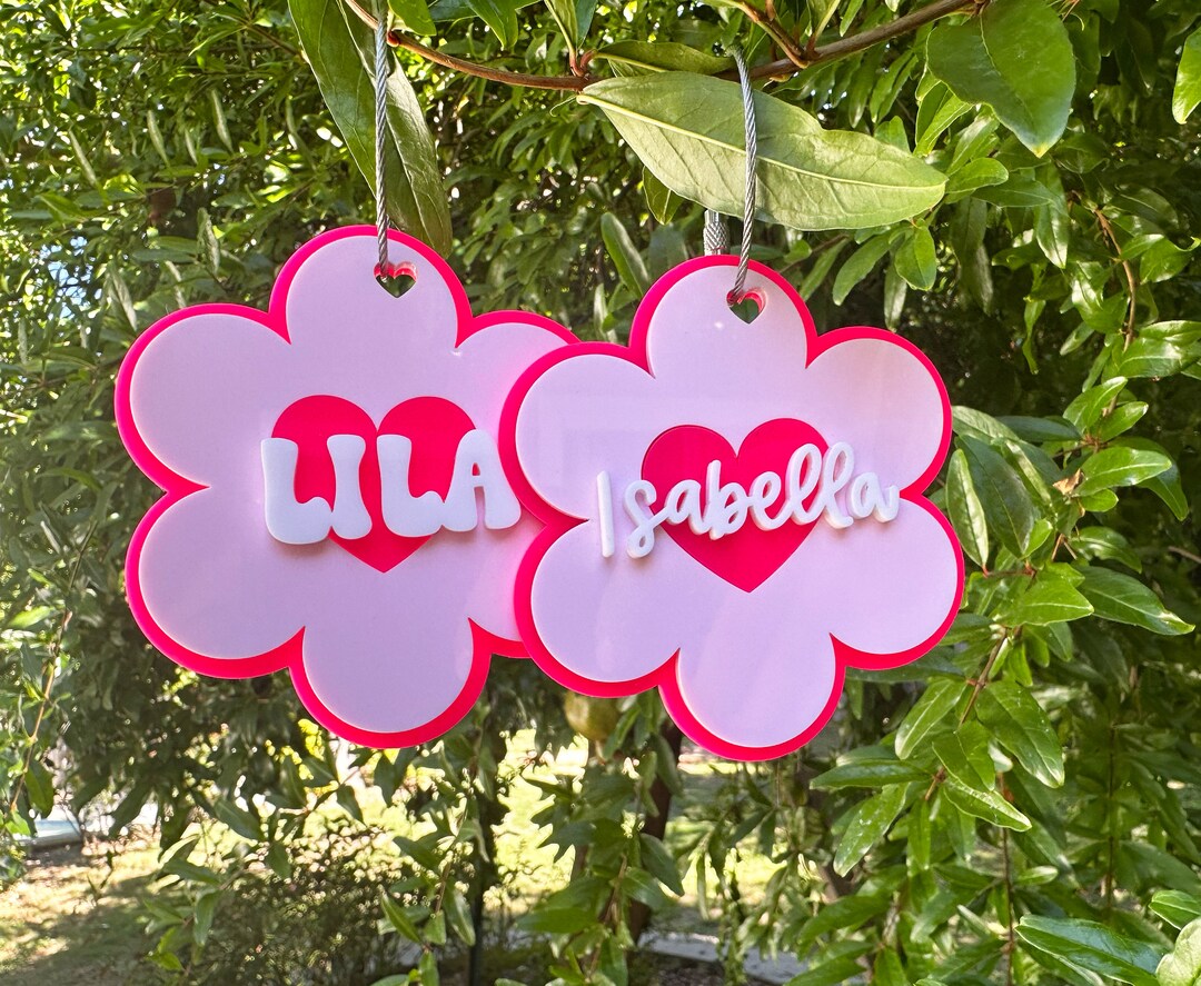 Daisy Backpack Name Tag Daisy Custom Bag Tag bogg Bag Tag Charm Acrylic ...