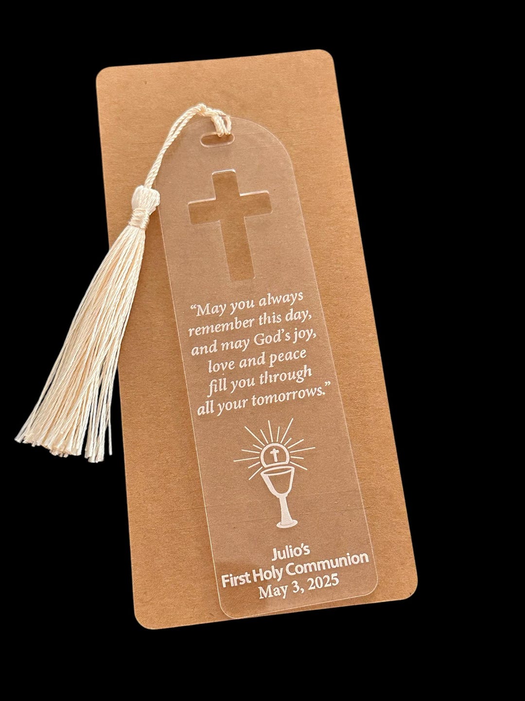 Personalized Engraved Acrylic Bookmark | Religious Bookmarks | First ...