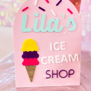 Ice Cream Party Decor | Ice Cream Sign | Personalized Birthday Sign ...