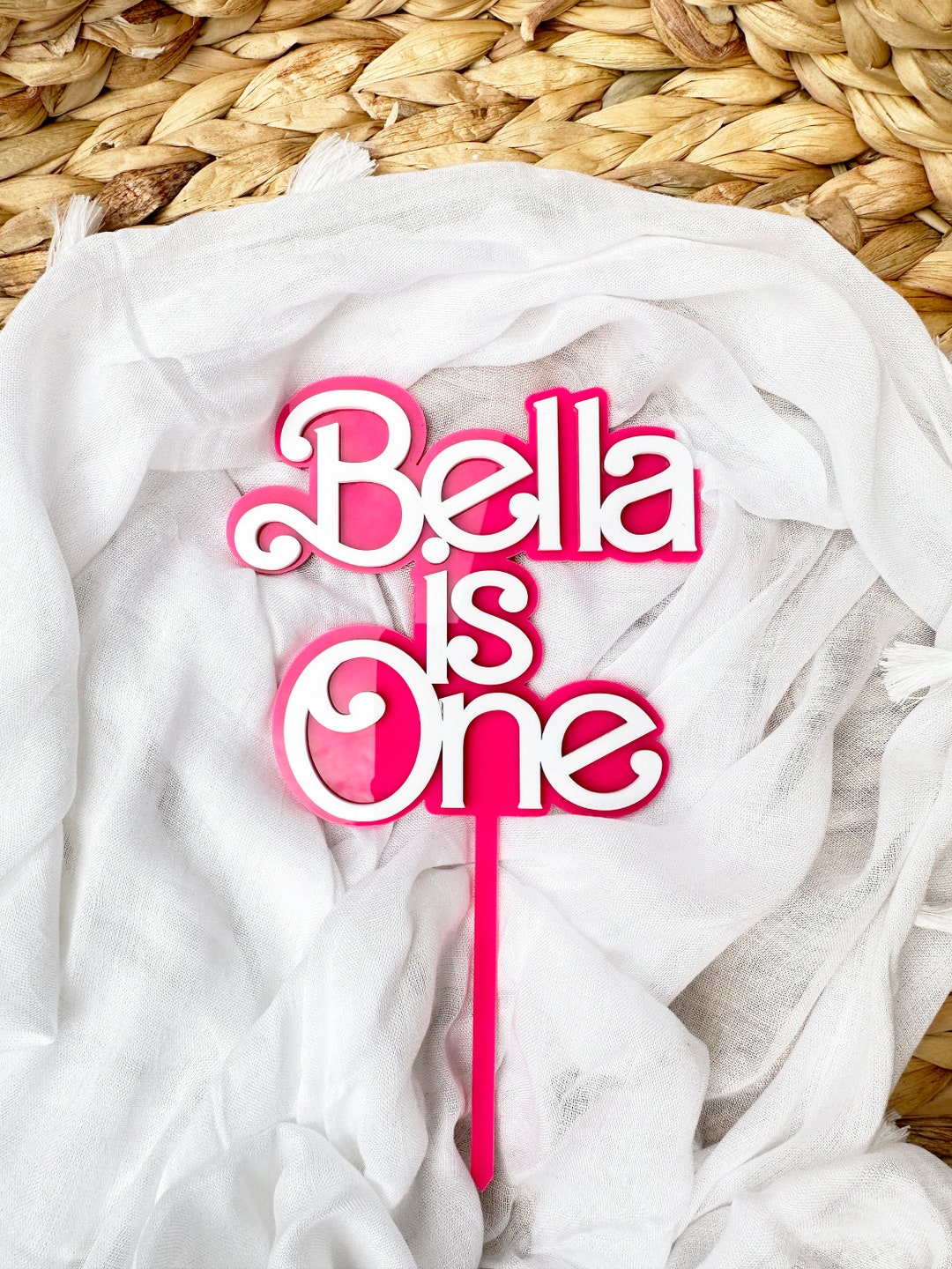 Barbie Theme Cake Topper Personalized Acrylic Barbie Cake - Etsy