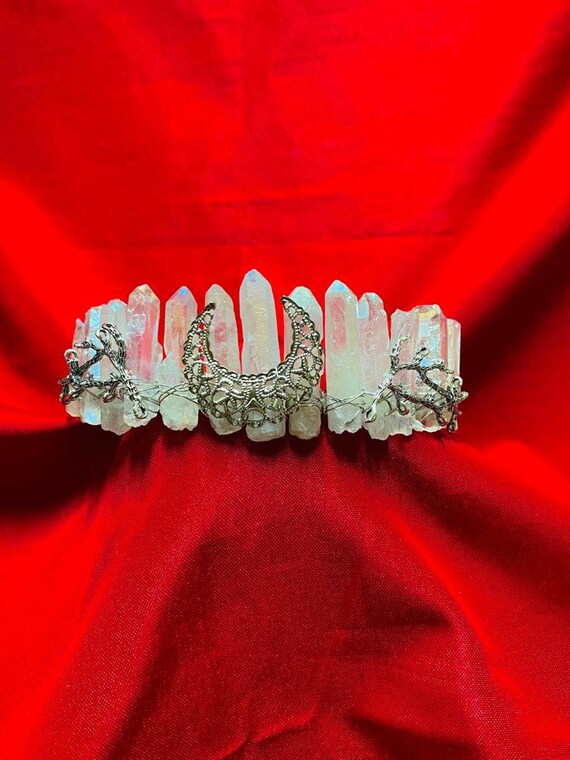 NEW White Quartz Witch Tiara Crown Witches Wicca Spell | Etsy