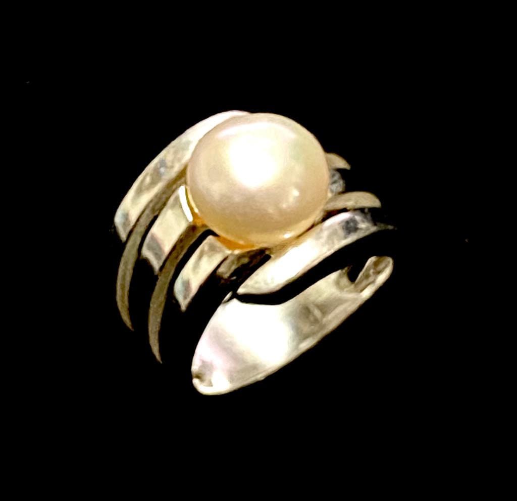 Ritualized Witch Ring 925 Sterling Silver & Pearl Lucky - Etsy UK