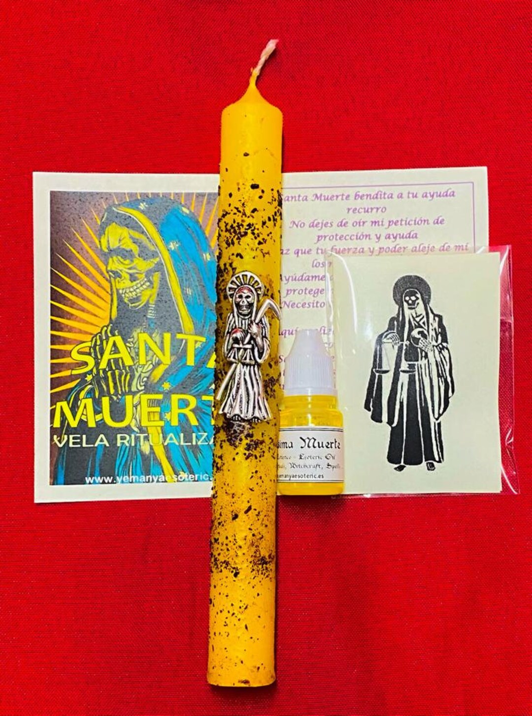 Holy Yellow Death Ritualized Candle - Etsy