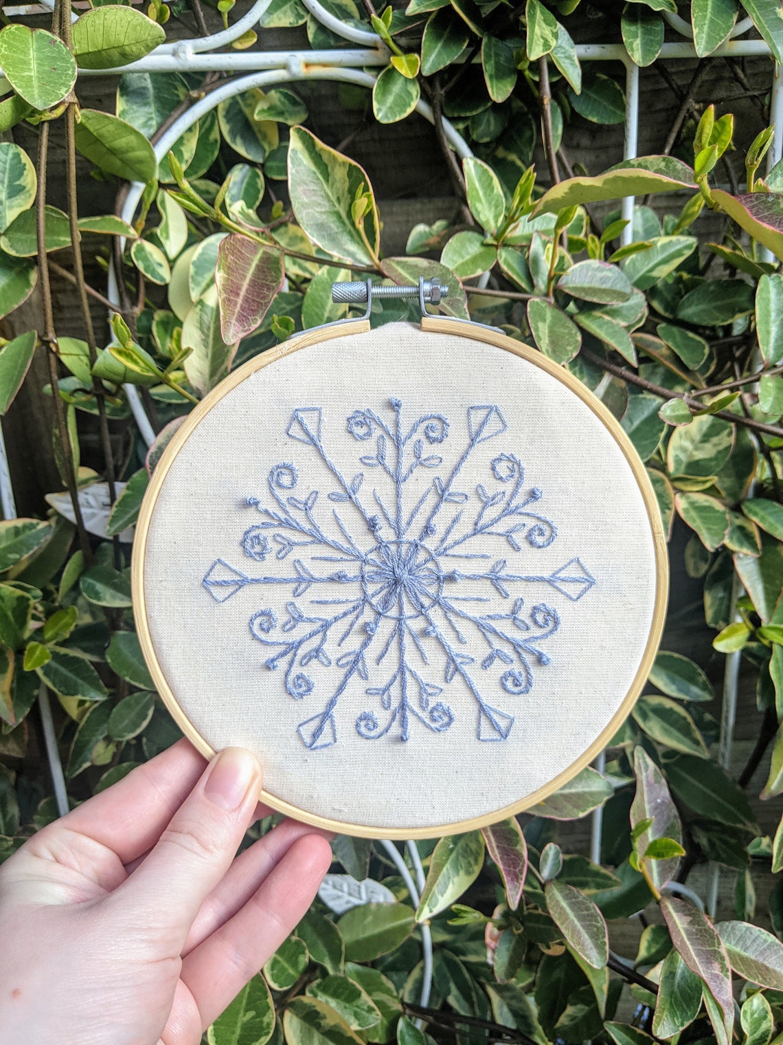 Snowflake Hand Embroidery Pattern Download Digital PDF for Beginners ...