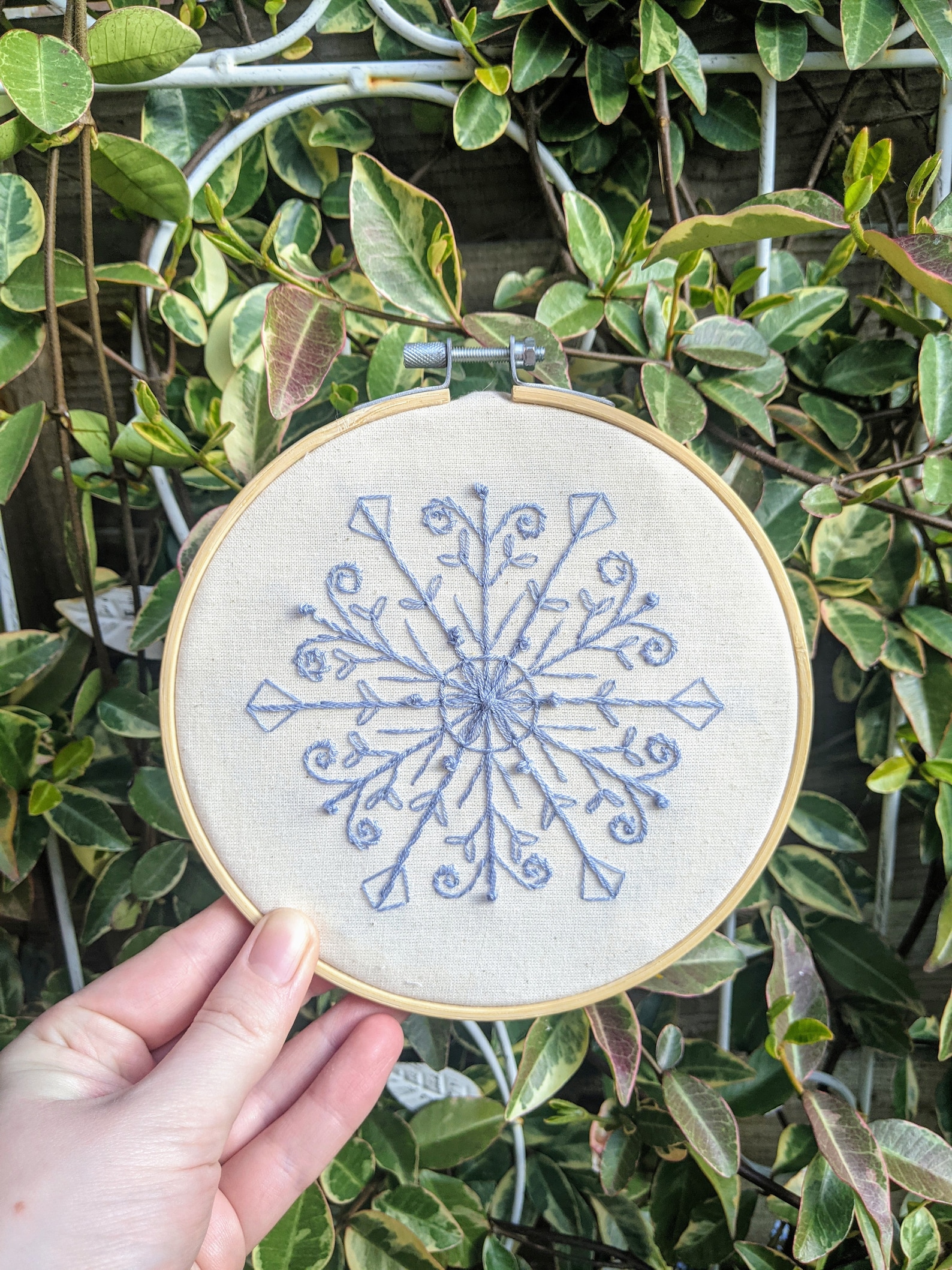 Snowflake Hand Embroidery Pattern Download Digital PDF for Beginners ...