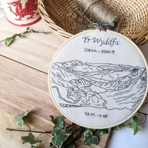 Snowdon PDF Line Hand Embroidery Hoop Pattern || 6 Inch Digital ...