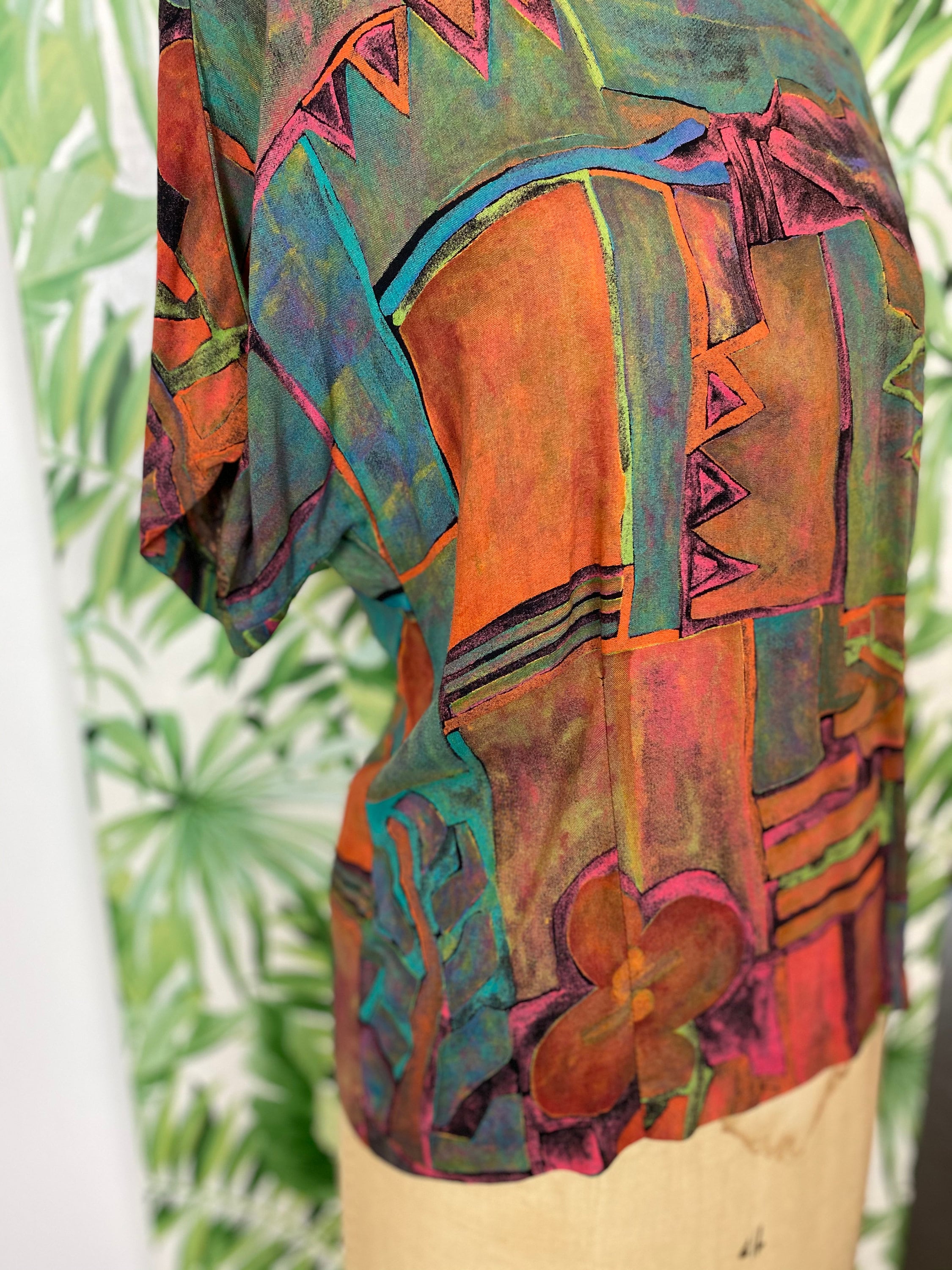 Buy Color Abstract Short Sleeve Blouse Online in India - Etsy
