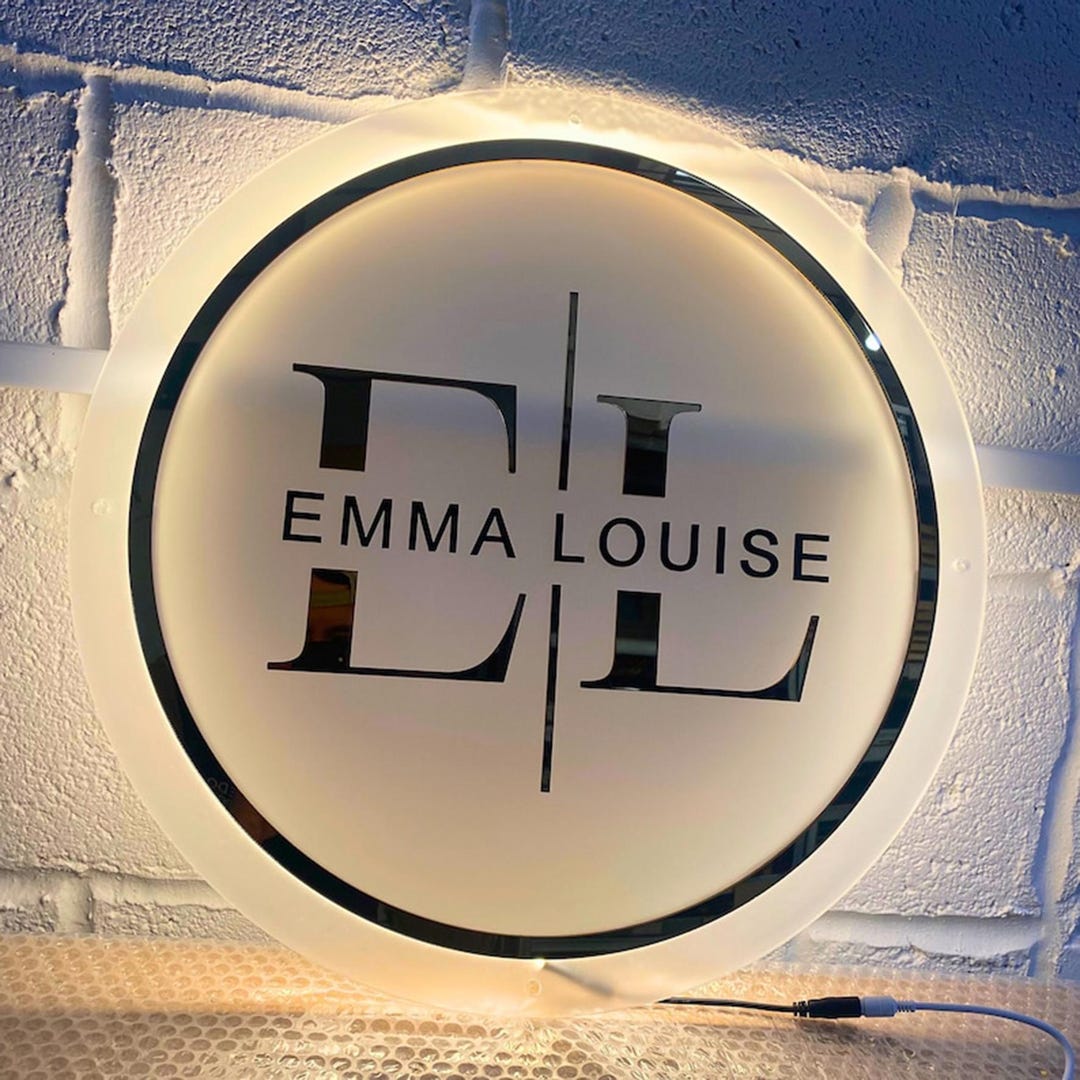 Backlit Business Signs,sign With Neon Light,acrylic LED Business Logo ...