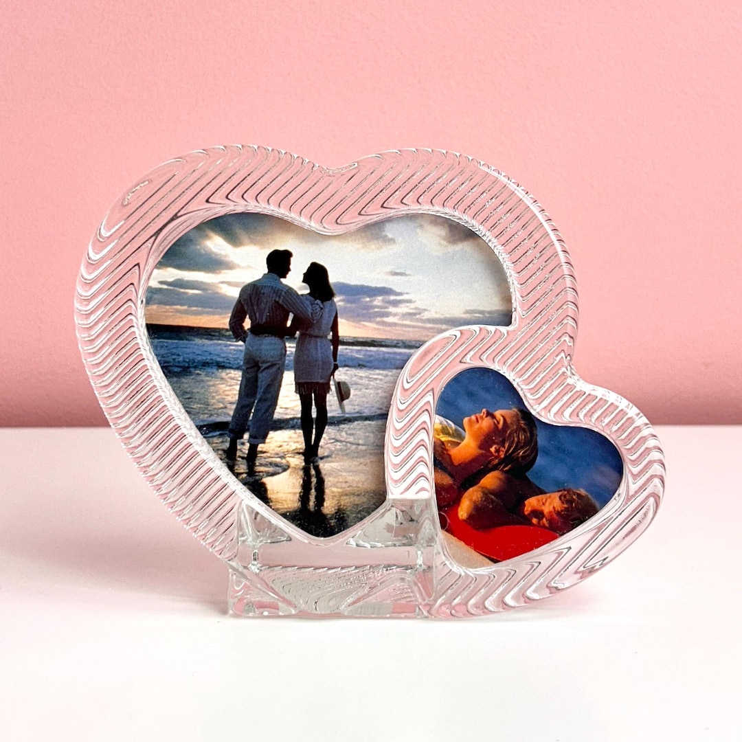 Double Heart Crystal Frame by Mikasa - Etsy