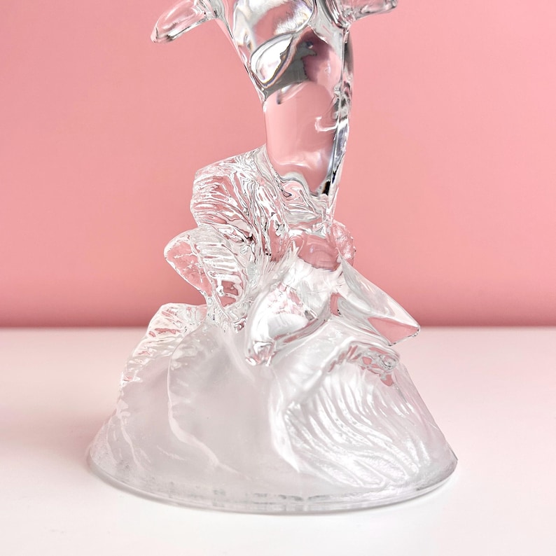 Crystal Dolphin on Wave Figure by Cristal D'arques - Etsy