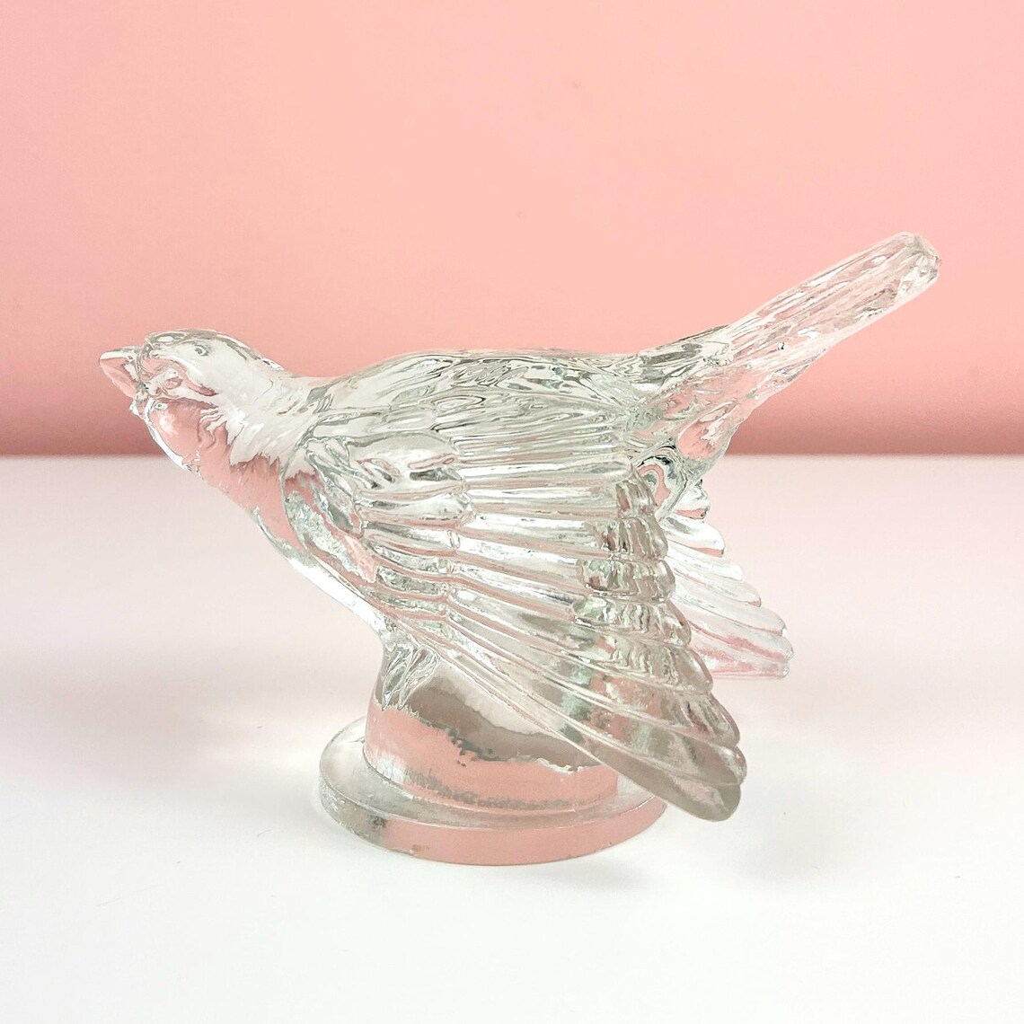 Bohemian Glass Bird Sculpture/paperweight - Etsy