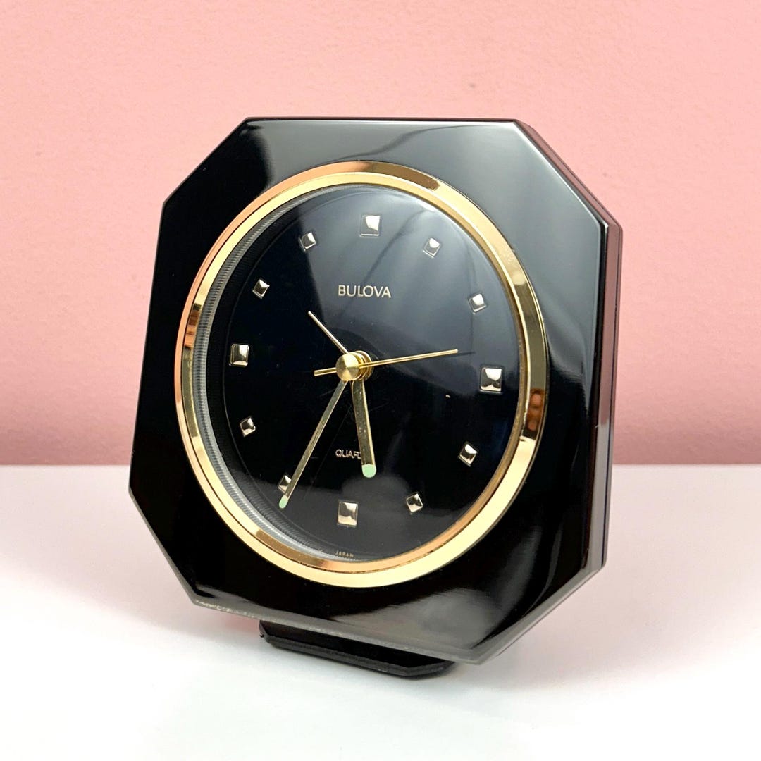 Bulova Quartz Desk/alarm Clock - Etsy