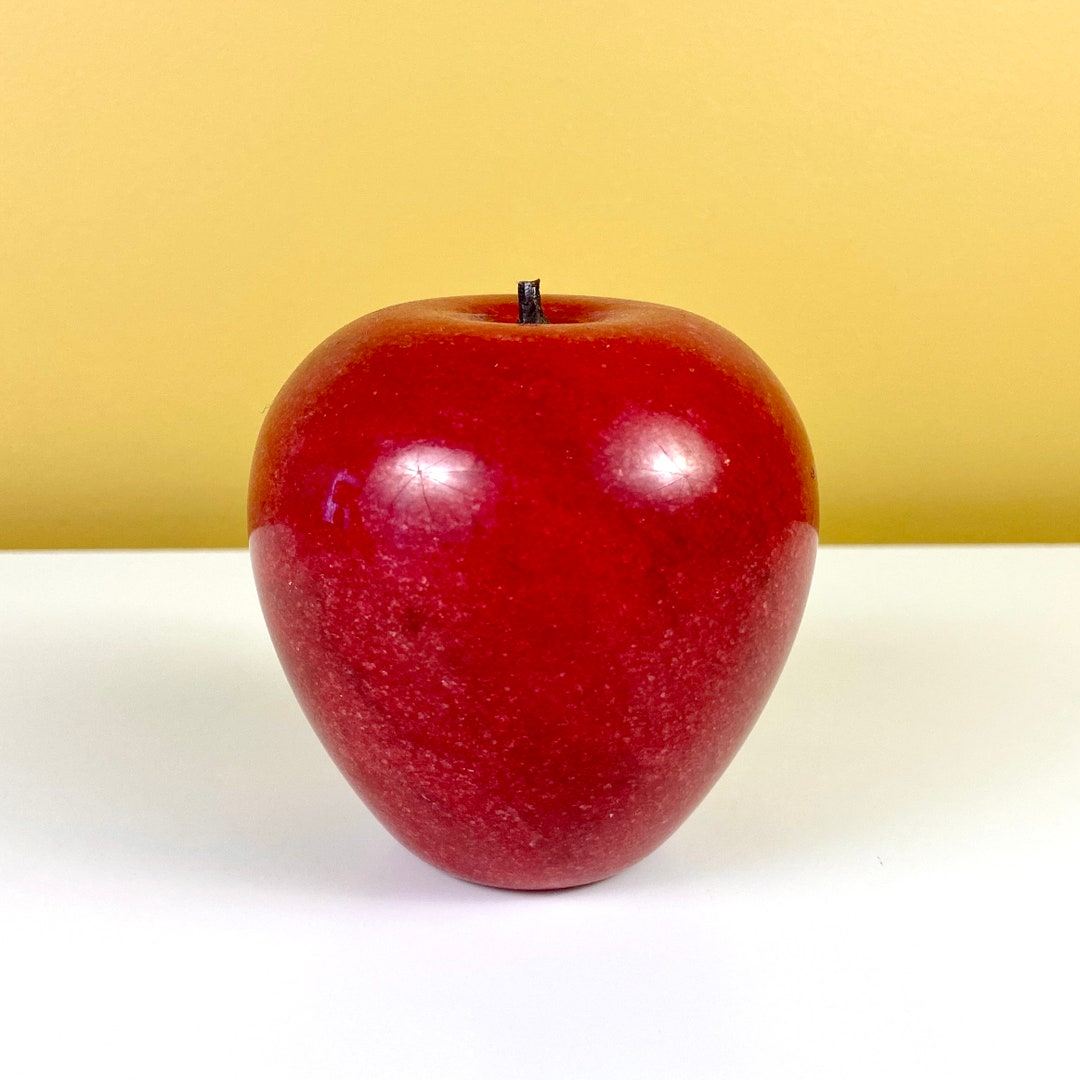 Solid Stone Apple Paperweight - Etsy