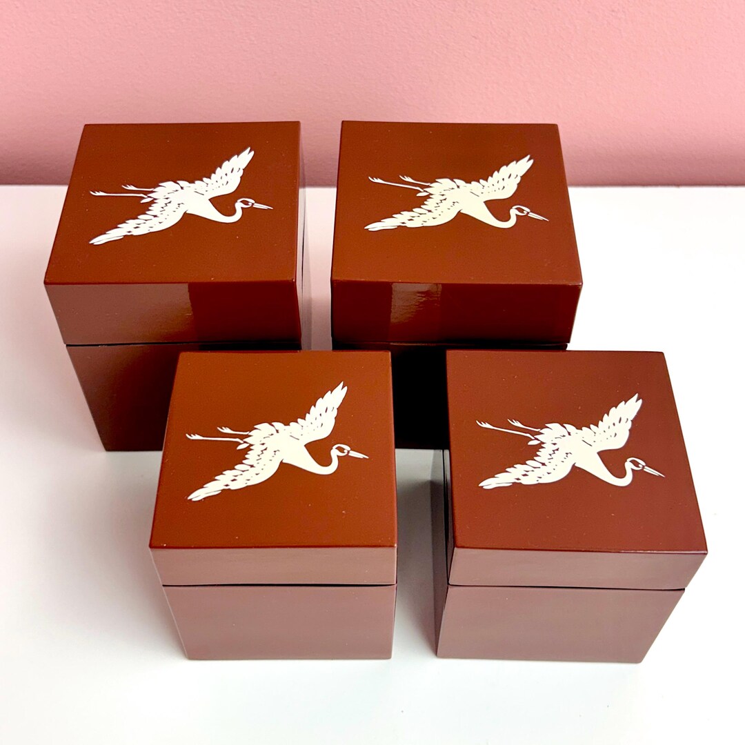 Japanese Crane Design Boxes by Asahi (each Sold Separately) - Etsy