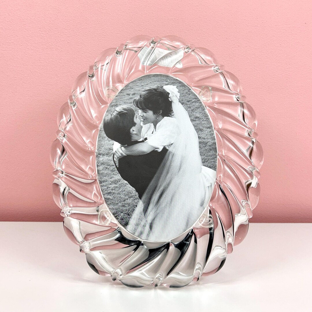 Large Oval Crystal Frame for 5x7 Photo - Etsy