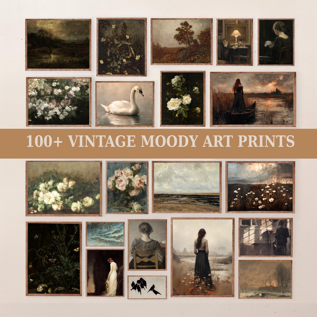 100+ Vintage Moody Art Prints | Moody French Country Prints | Antique ...