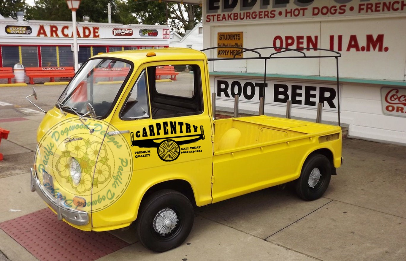 Custom Carpentry Decal, Premium Quality, Business Car Decal, Carpentry ...