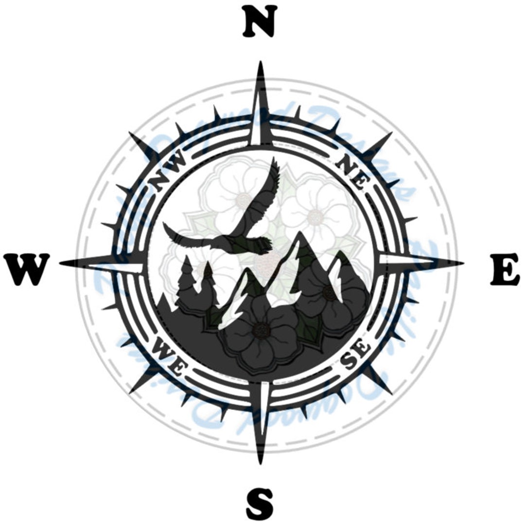 Wilderness Compass, Permanent and Removeable Decal, Camper Permanent ...