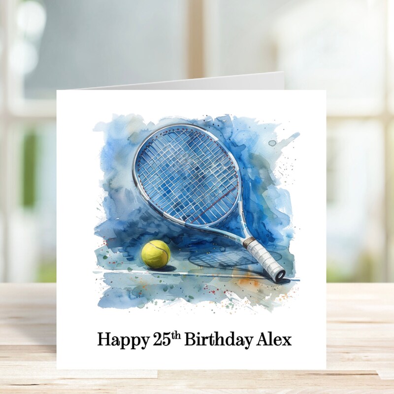 Tennis Card - Etsy