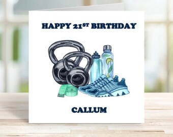 Gym Birthday Card | Etsy