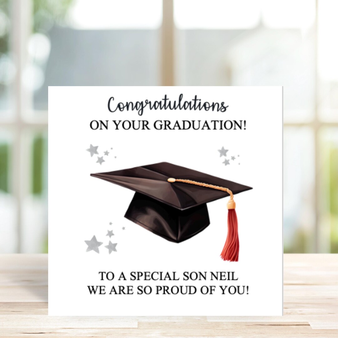 Personalised Graduation Card , Personalised Mortar Board Graduation ...