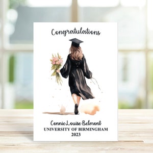 Personalised Female Graduation Card, Grad Card for Daughter, Sister ...