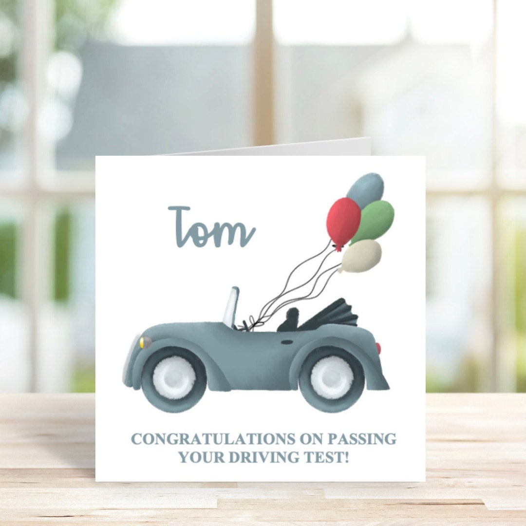 Personalised Driving Test Congrats Card, Congratulations on Passing ...
