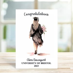 Personalised Female Graduation Card, Grad Card for Daughter, Sister ...