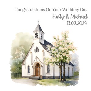 Personalised Wedding Card, Weddingcard, Church Wedding Card, Custom ...
