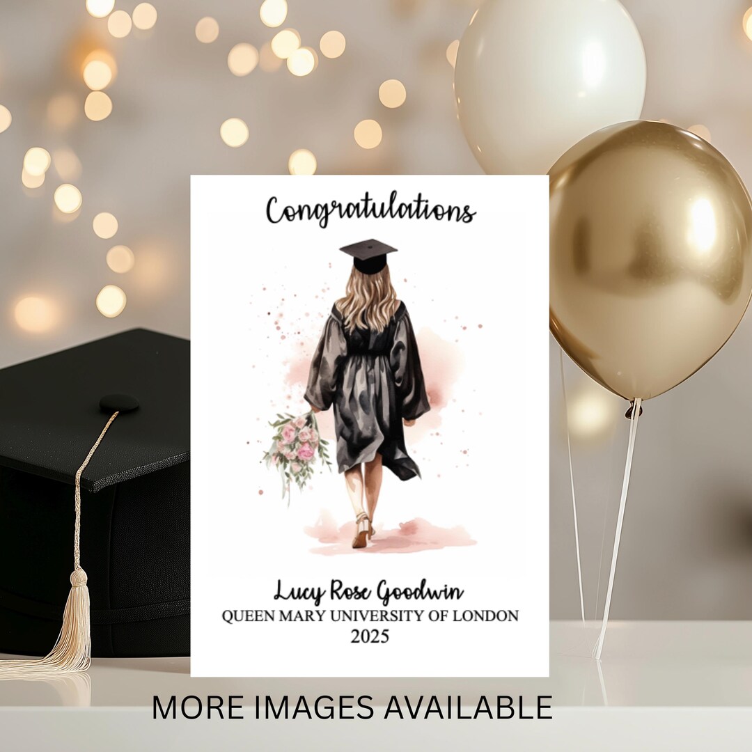 Personalised Female Graduation Card, Grad Card for Daughter, Sister ...