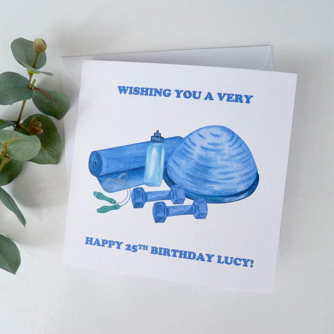 Personalised Fitness Birthday Card Fitness Card Gym Birthday | Etsy