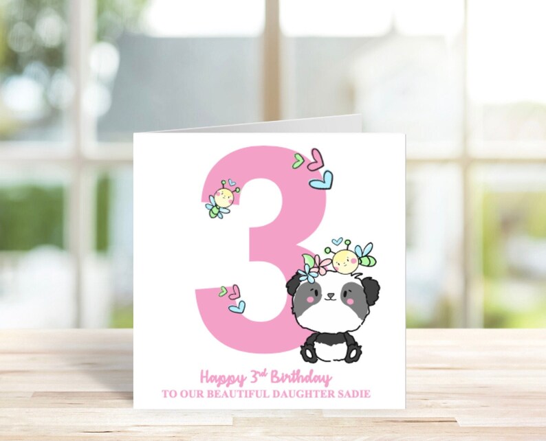 Personalised Panda Age Birthday Card, Child Age Card - Etsy