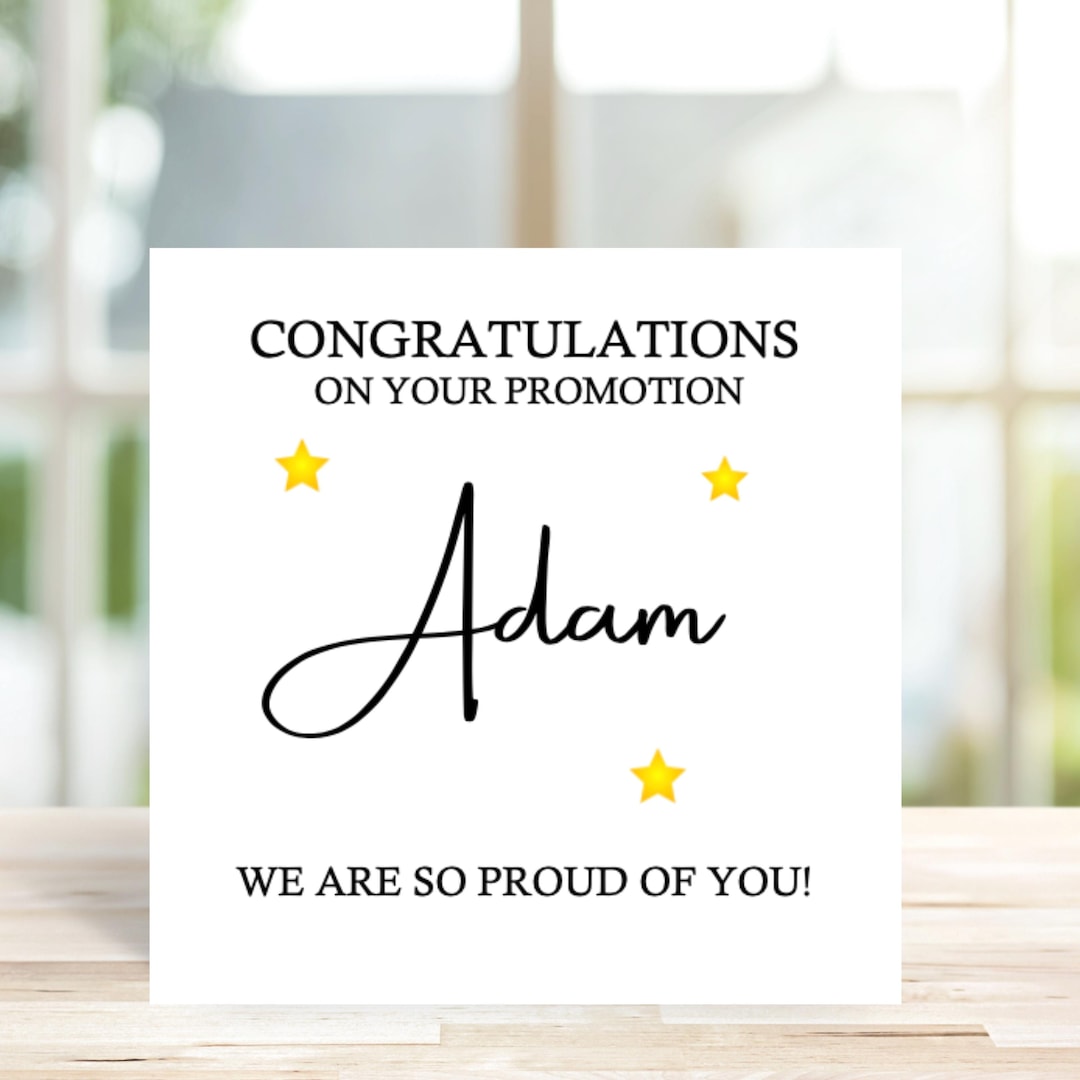 Congratulations on Your Promotion Card, Promotion Congratulations Card ...