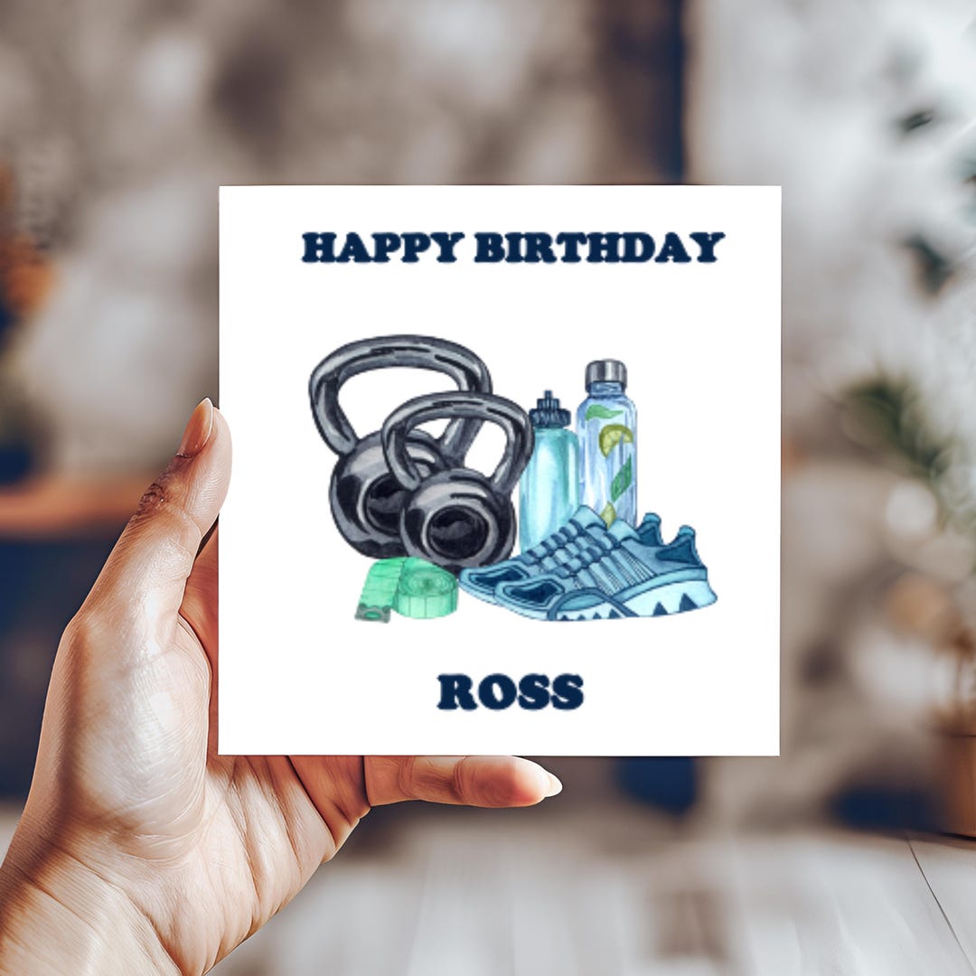 Personalised Fitness Birthday Card, Gym Card - Etsy